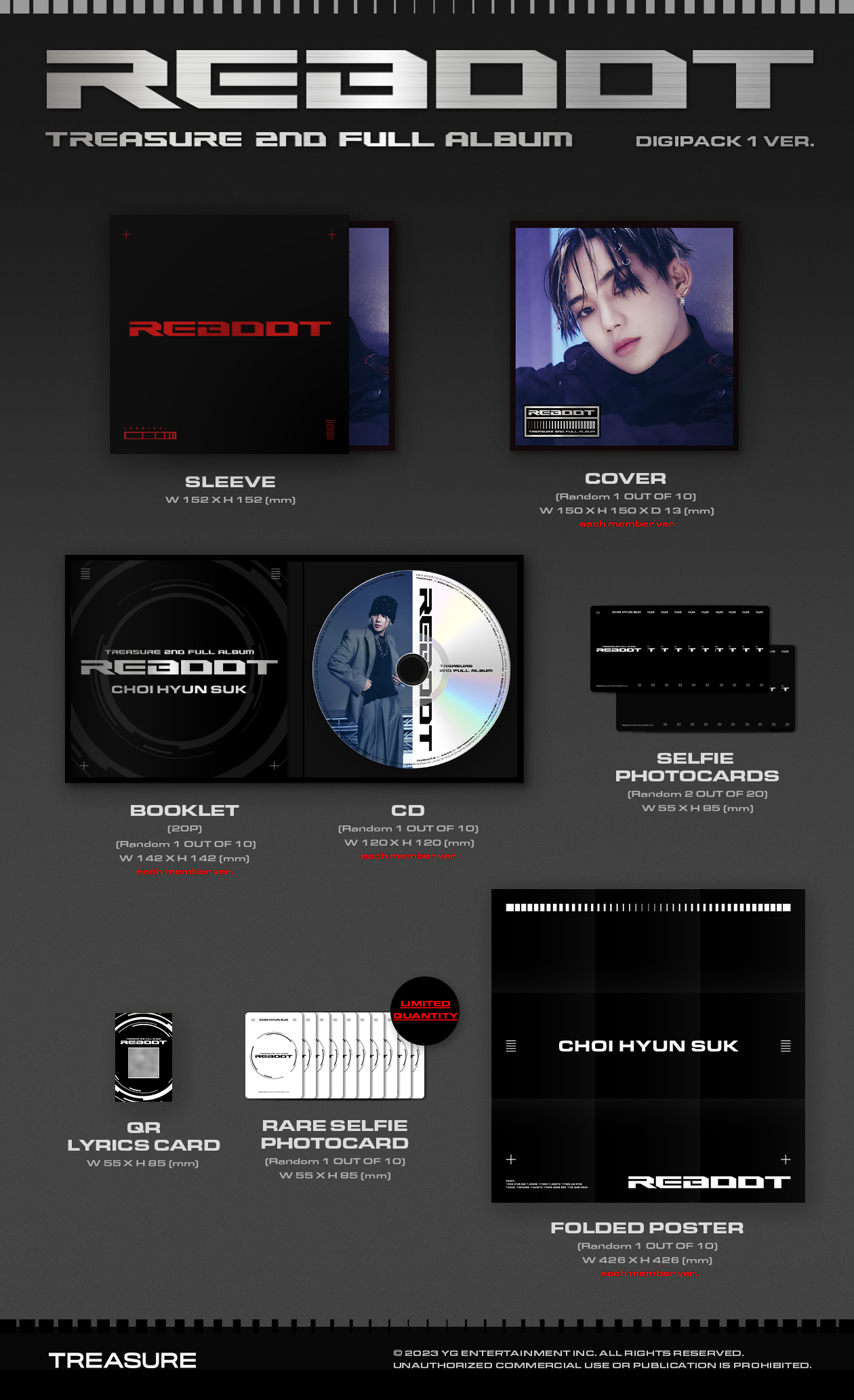 ktown4u.com : [10CD SET] TREASURE - 2ND FULL ALBUM [REBOOT] DIGIPACK VER.
